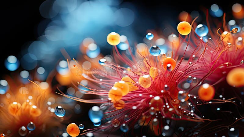 Colorful Neural Background and Connections. Stock Image - Image of ...