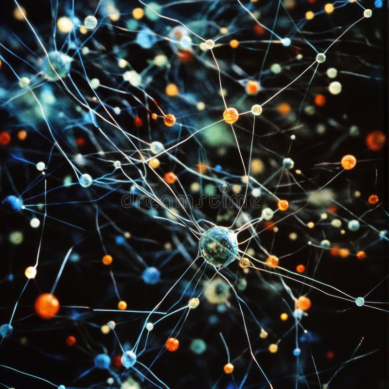 Colorful Neural Network Abstraction Connecting Synapses in Complex Web ...