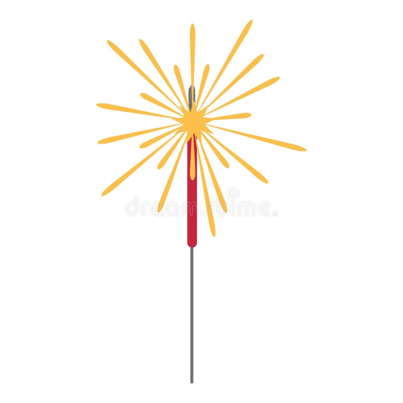 Colorful New Year Fireworks Stick Decoration Stock Vector ...
