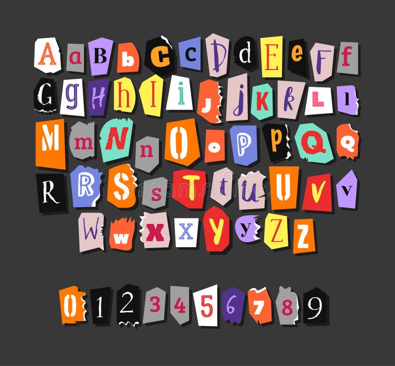 Newspaper Alphabet Stock Illustrations – 8,846 Newspaper Alphabet Stock ...