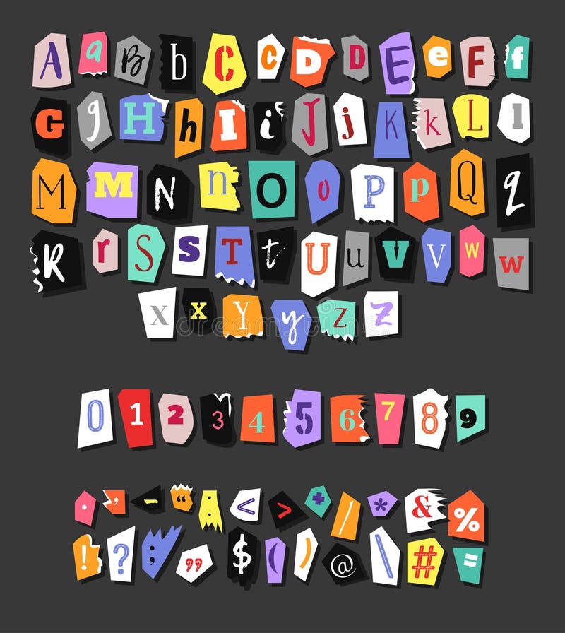Newspaper Alphabet Stock Illustrations – 8,845 Newspaper Alphabet Stock ...