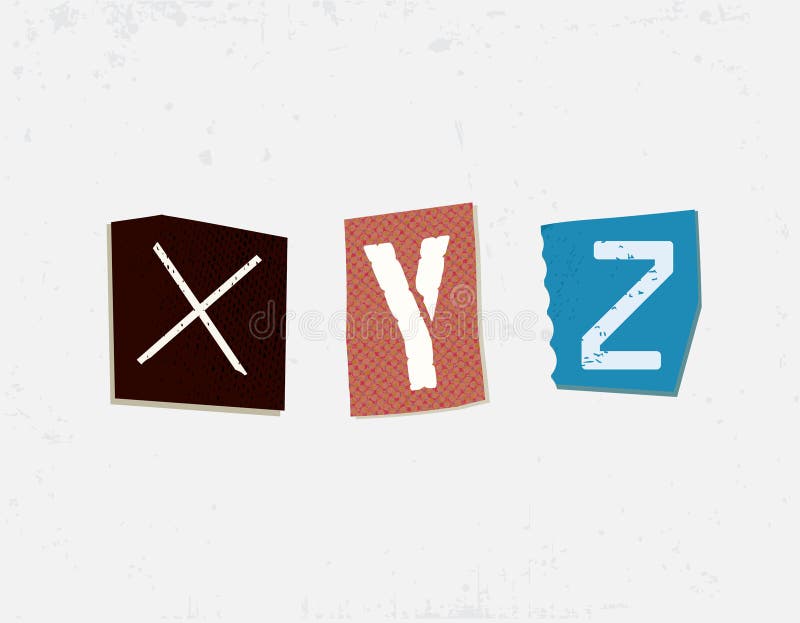 Colorful Newspaper Cut Numbers Set Stock Vector - Illustration of color ...