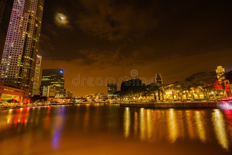 Colorful Night Scene and Light Building Editorial Stock Image - Image ...