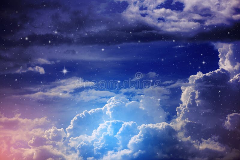 Colorful Night Sky with Rainbow Stock Image - Image of cosmos, field ...