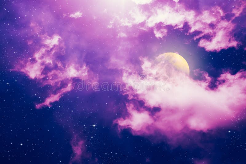 Colorful night sky stock photo. Image of astro, pink - 166963666