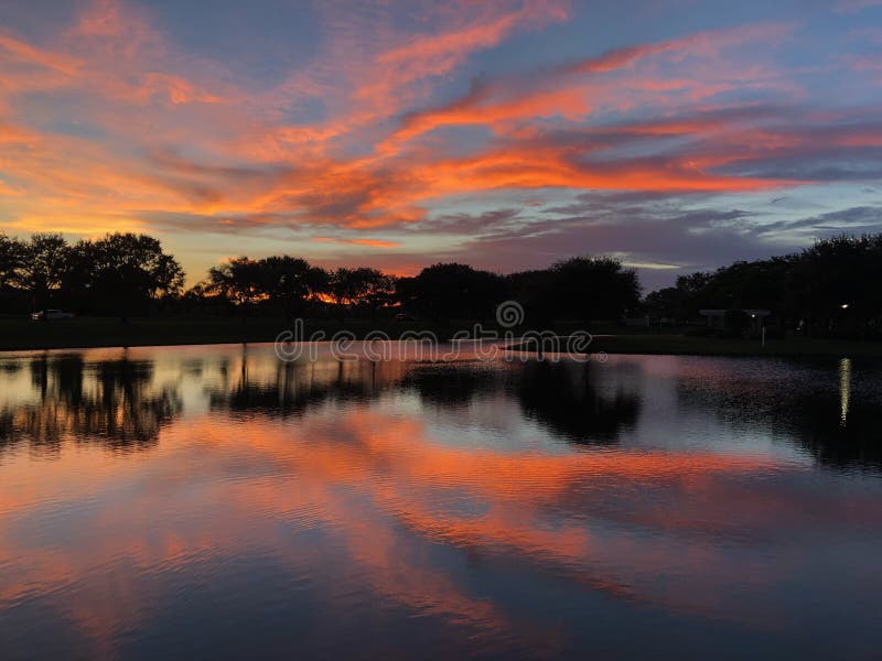 Twilight sky over water stock photo. Image of night - 127689228