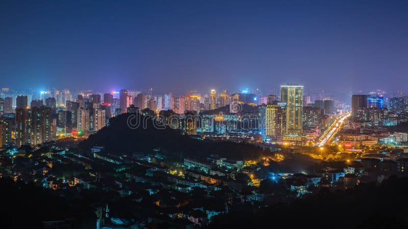 Colorful Night View of the City Stock Photo - Image of tourism, scenery ...