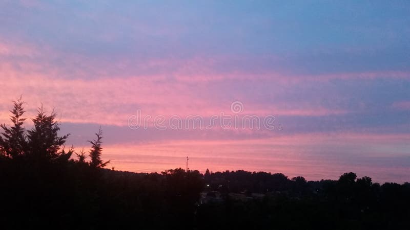 That colorful nightfall stock image. Image of painting - 182266591