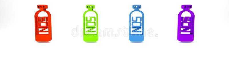 Colorful Nitrous Oxide Icon Isolated on White Background. Minimalism ...