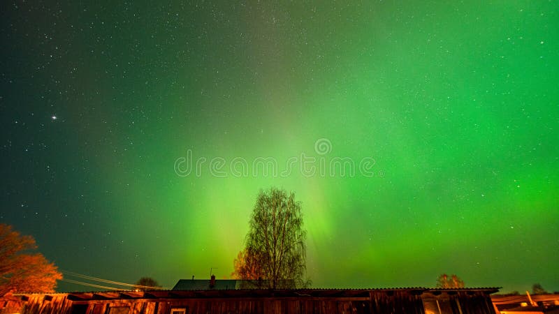 Colorful Northern Lights, View from the Window, Northern Lights in ...