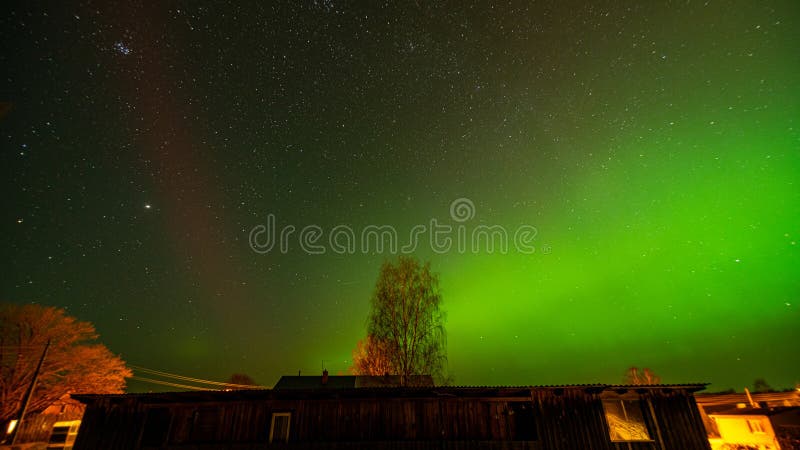 Colorful Northern Lights, View from the Window, Northern Lights in ...
