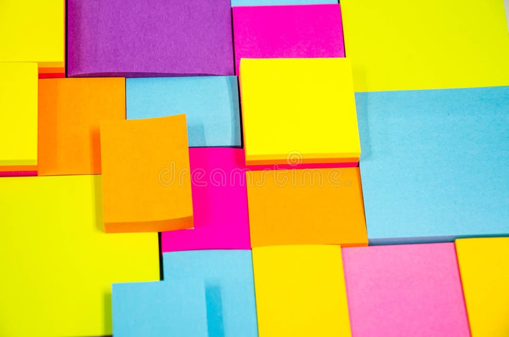 Colorful note pad stock photo. Image of document, stationary - 44511886