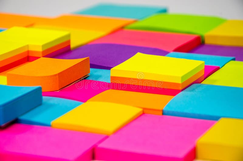 Colorful note pad stock image. Image of background, blue - 44511905