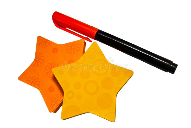 Colorful Note Paper and Pen Stock Image - Image of colorful, colourful ...