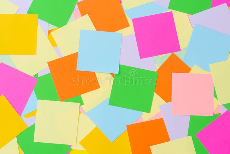 Colorful Note Papers, Collection of Different Colored Sheets Background ...