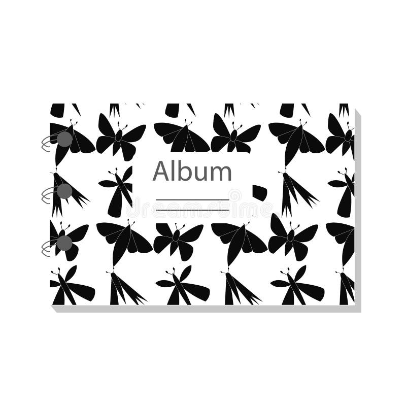 Colorful Notebook with Butterfly Pattern, Simple Design. Modern ...