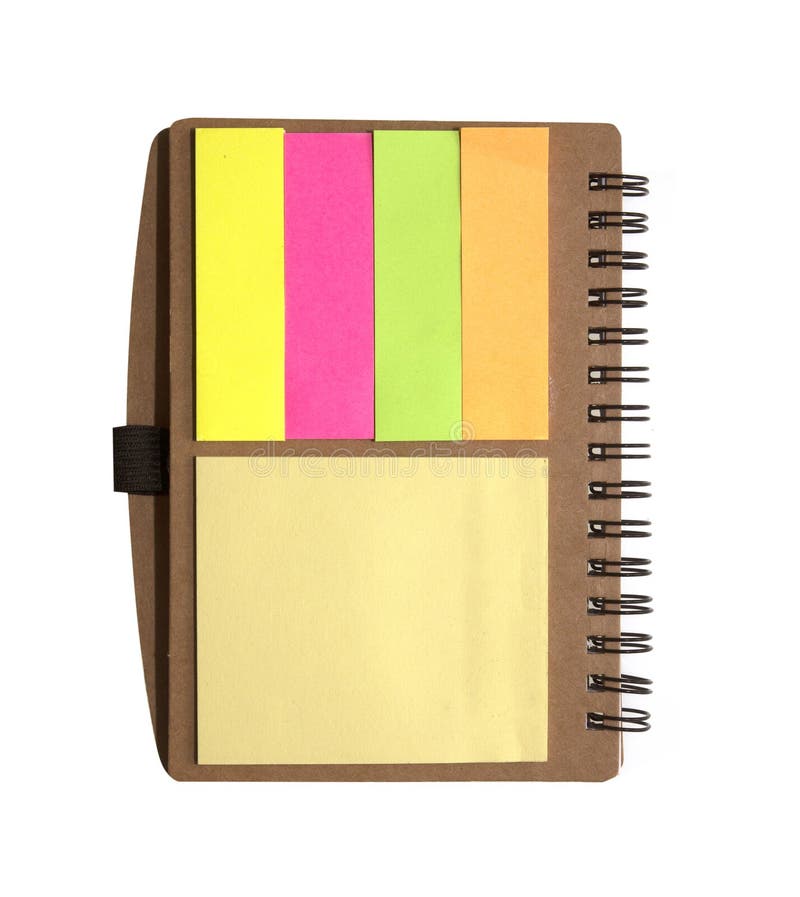 Colorful Notebook Isolated at White Background Stock Image - Image of ...