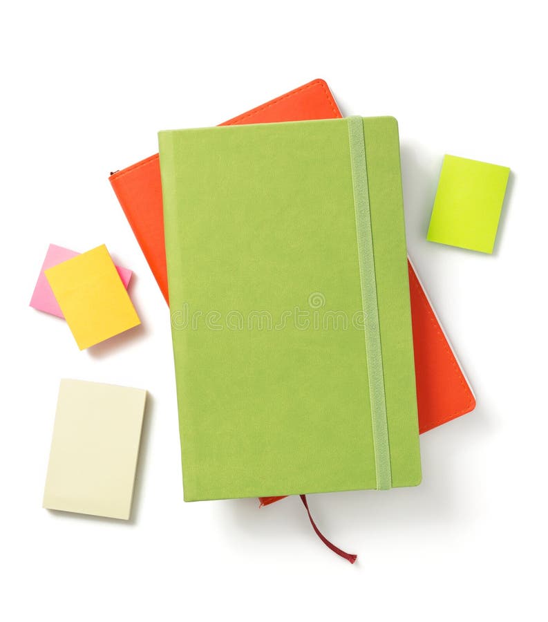 Colorful Notebook at White Background Stock Image - Image of memory ...