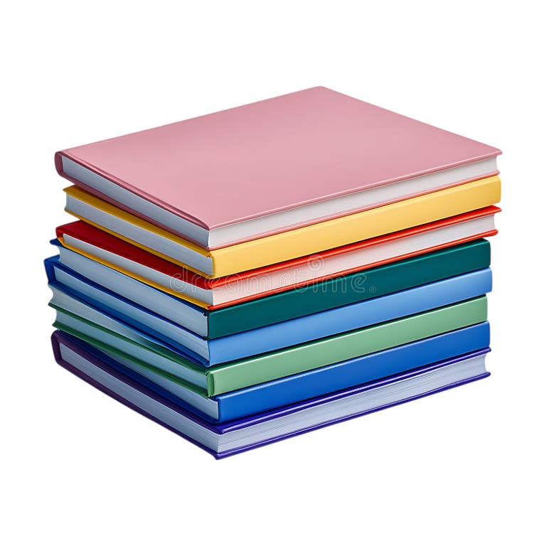 Colorful Notebooks Bulk Personalized Options on Transparent Background ...