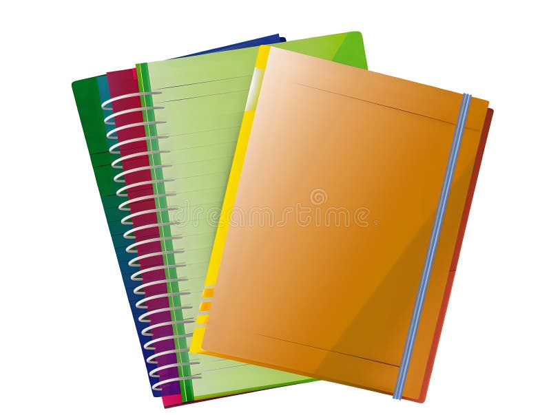 Colorful Notebooks Stacked for Back To School Supplies Isolated on ...