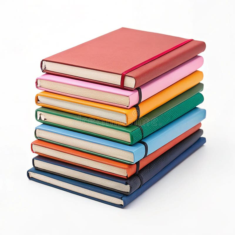Colorful Notebooks in Various Sizes Stock Illustration - Illustration ...