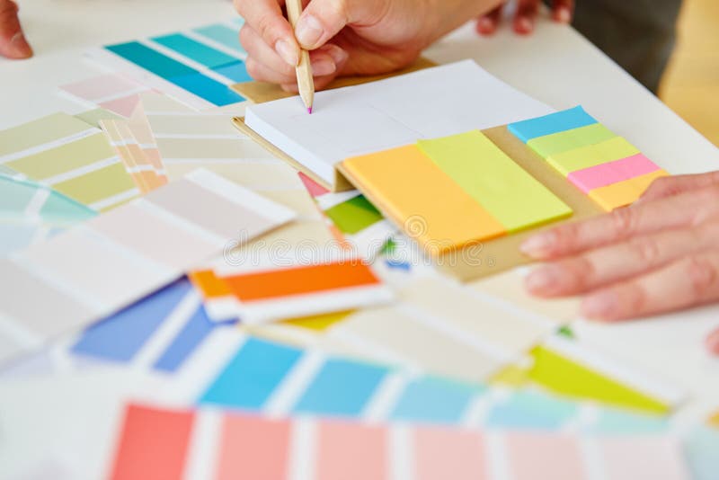 Colorful Notepad in Creative Workshop Stock Photo - Image of ...