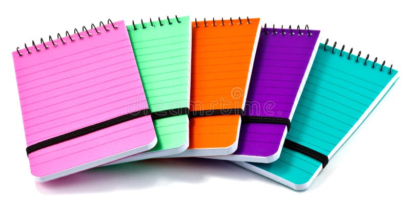Colorful notepads stock photo. Image of binder, note - 37719622