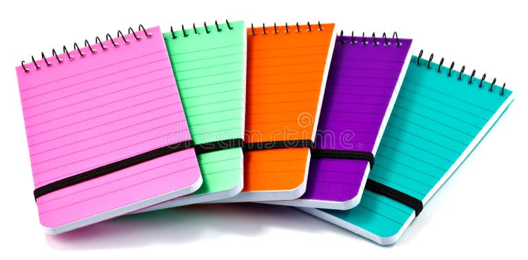 Colorful notepads stock photo. Image of binder, note - 37719622