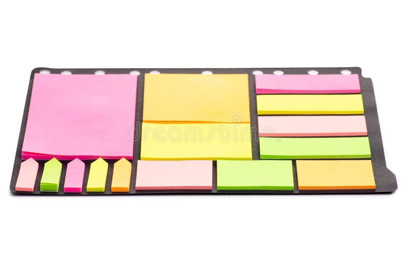 Colorful notes paper stock image. Image of notebook - 140217739