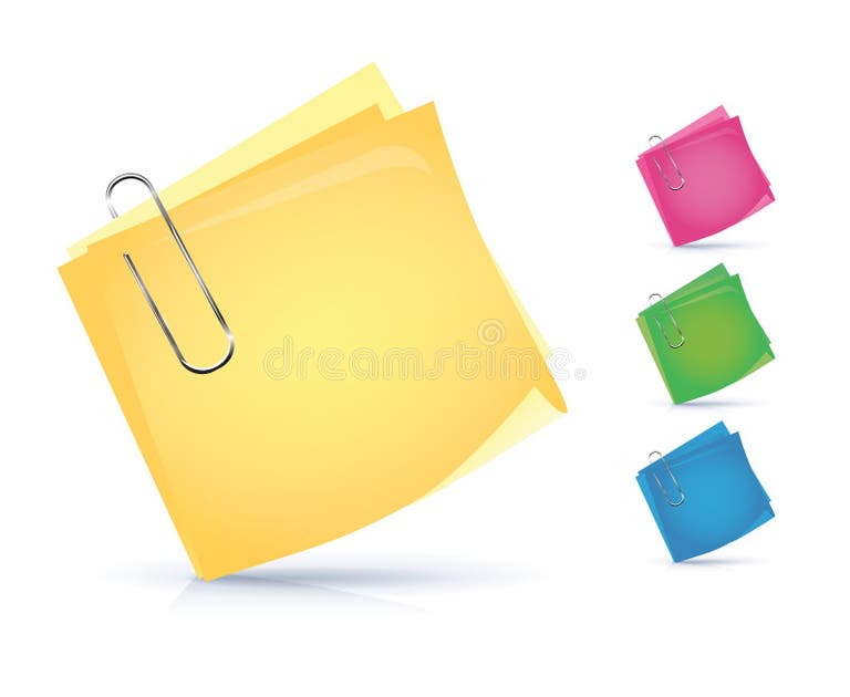 Colorful notice papers stock vector. Illustration of business - 18759669