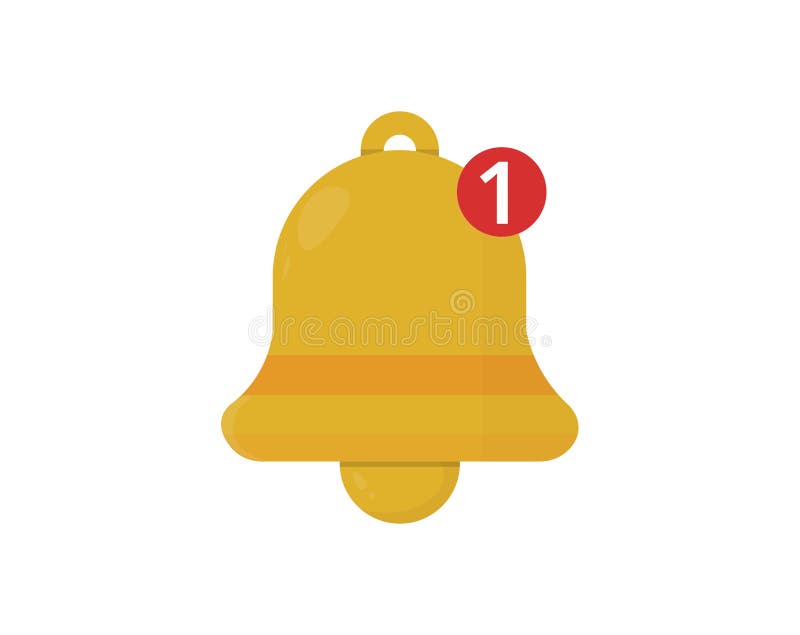Colorful Notification Bell Icon. Concept of Alert Ringing, Reminders ...