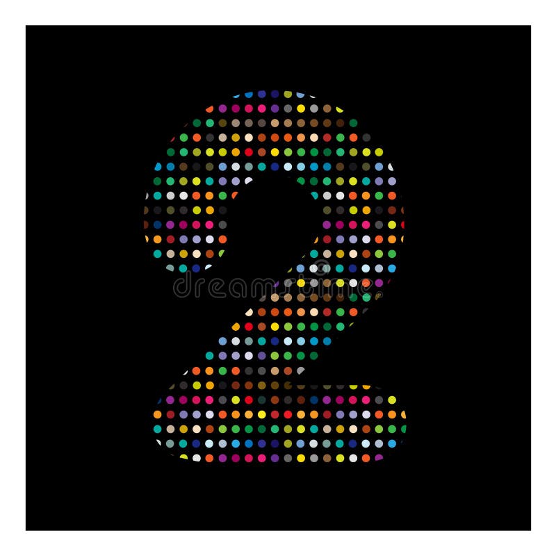 Colors of a magical number stock illustration. Illustration of symbol ...