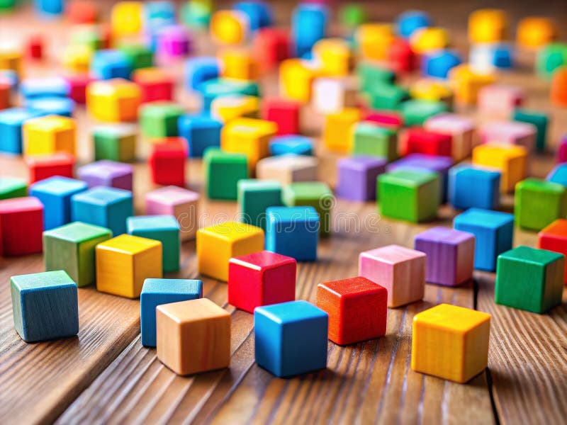 Colorful Number Blocks a TiltShift Perspective on Educational Fun ...