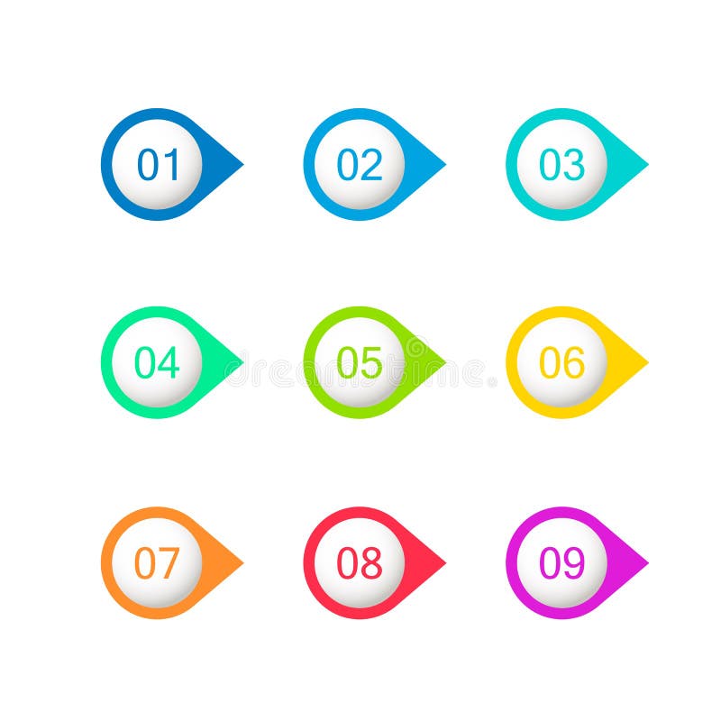 Bullet Point Numbers Stock Illustrations – 1,721 Bullet Point Numbers ...