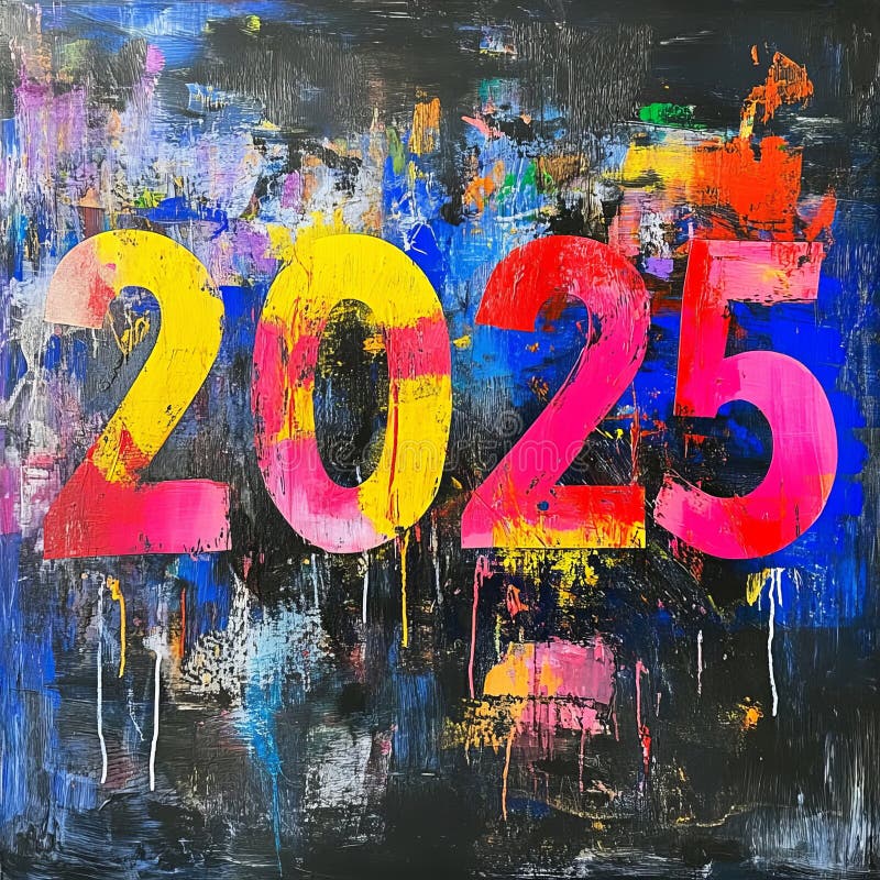 Colorful Number 2025 for Happy New Year Stock Image - Image of ...