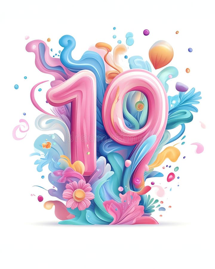 Colorful Number 1 with Playful Elements, Suitable for Children S ...