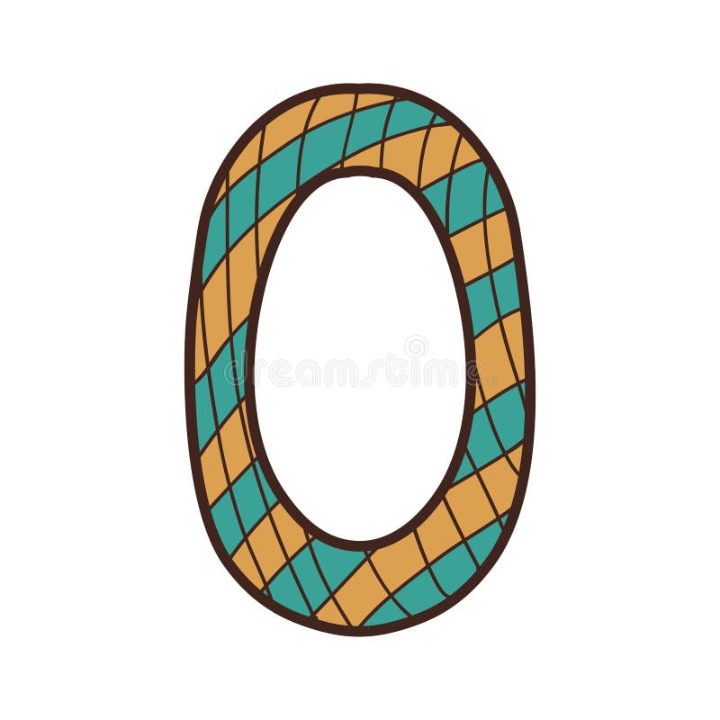 Colorful Number Zero with Line Crossed Stock Illustration ...