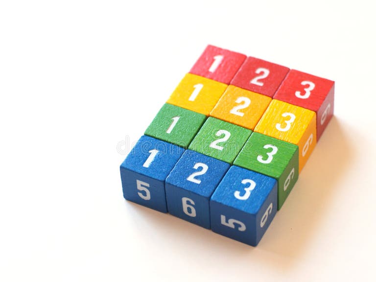 Colorful Numbered Blocks for Learning (II) Stock Image - Image of ...