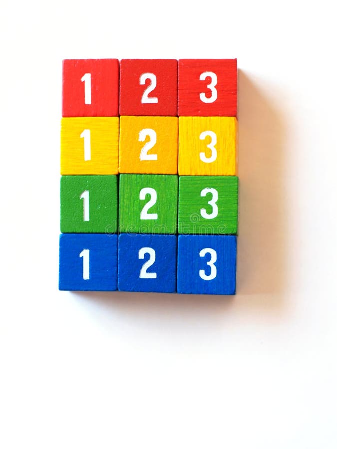 Colorful Numbered Blocks for Learning (I) Stock Image - Image of class ...