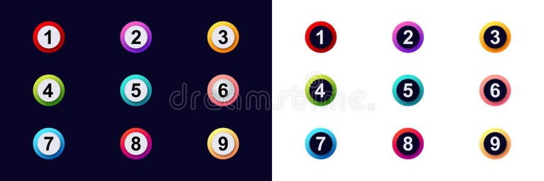 Colorful Numbered Icons for Bullet Points in Lists and Step-by-step ...