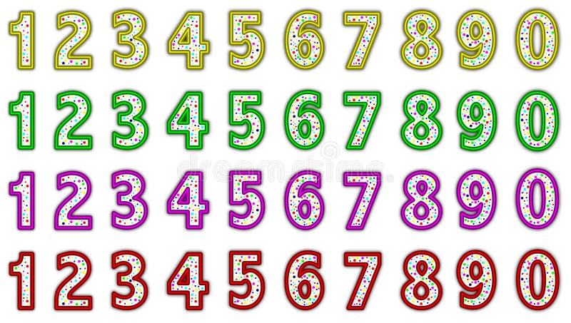 Colorful Numbers Royalty Free Stock Photography - Image: 24797137