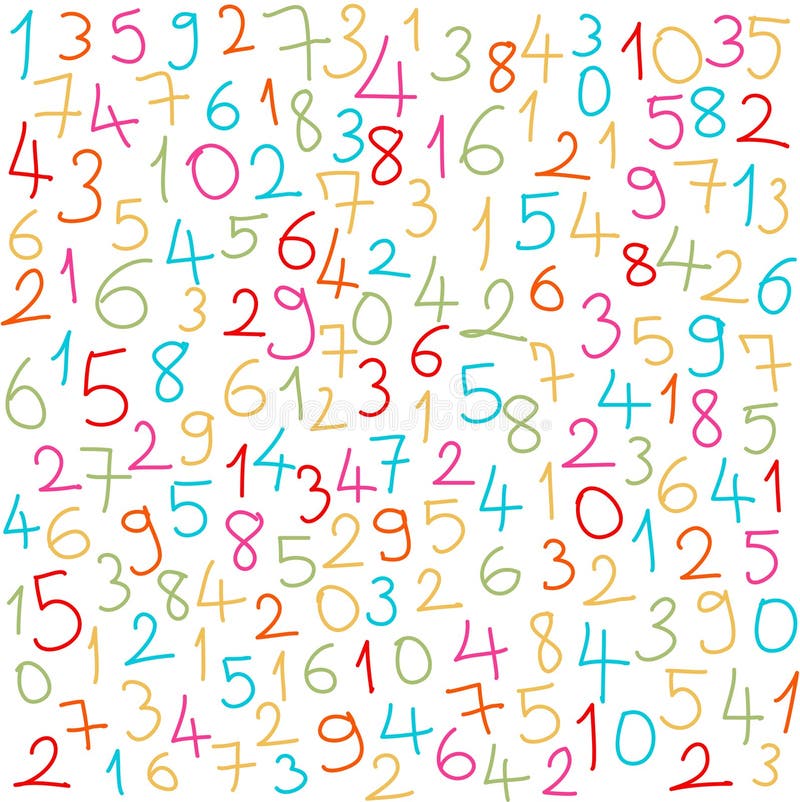 Colorful Numbers and Stars Kids Background Seamless Pattern Stock ... Colorful Numbers and Stars Kids Background Seamless Pattern Stock ...