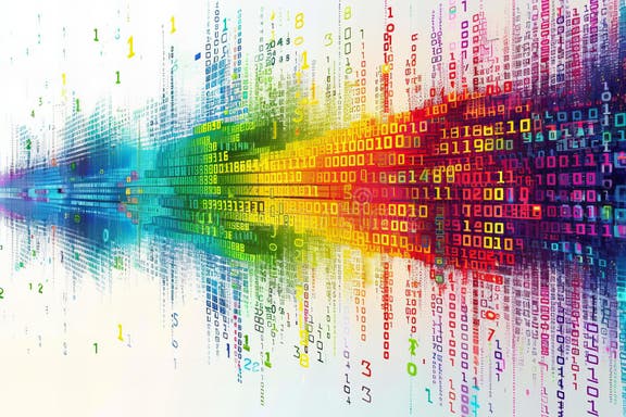 Colorful Numbers Arranged in Rows and Columns, Forming an Endless ...