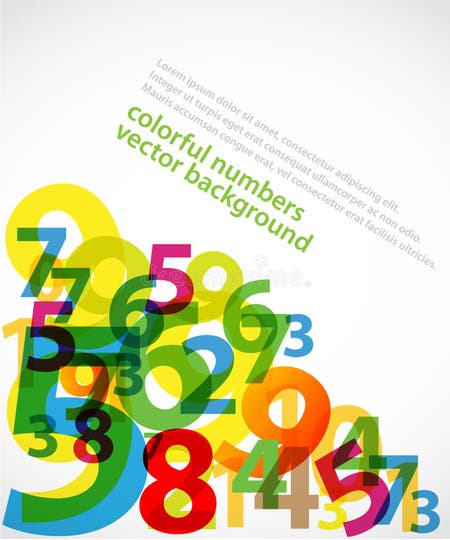 Colorful Numbers Background Stock Vector - Illustration of alphabet ...