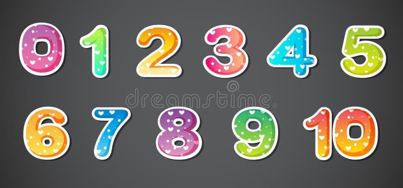 Set of Colorful Numbers stock vector. Illustration of resolving - 15242773 Set of Colorful Numbers stock vector. Illustration of resolving - 15242773