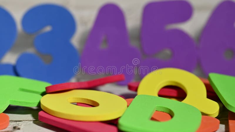 Colorful Numbers and Letters Stock Video - Video of knowledge, studying ...