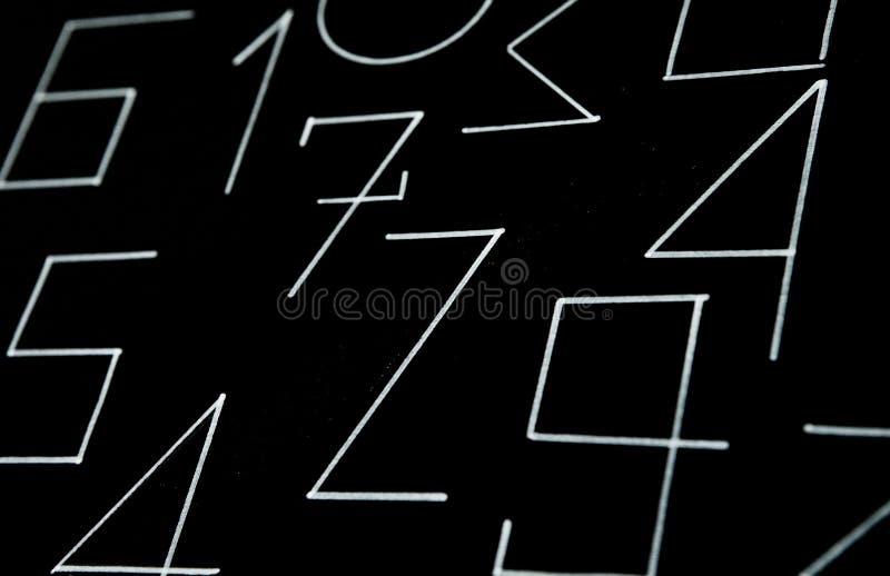 Colorful Numbers Set. Abstract Background. Numbers Hand Written. Stock ...