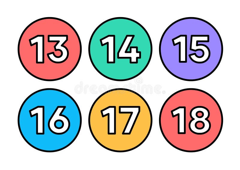 Colorful Numbers To 100 Flashcards - 4 Stock Illustration ...