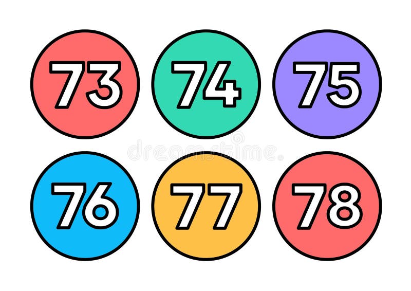 Colorful Numbers To 100 Flashcards - 13 Stock Illustration ...