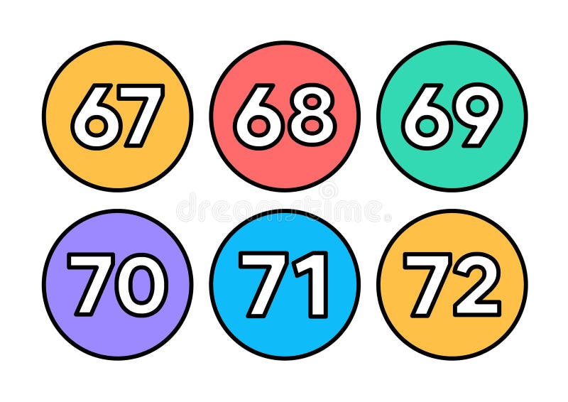 Colorful Numbers To 100 Flashcards - 2 Stock Illustration ...